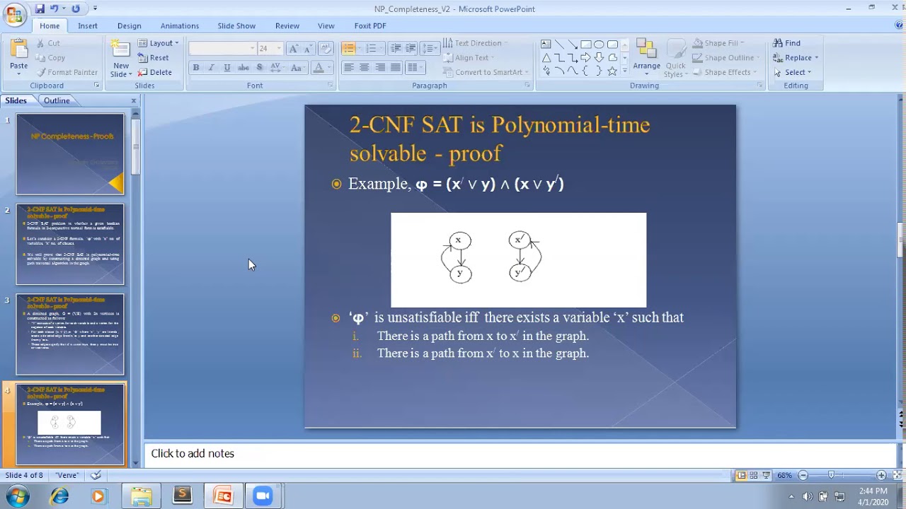 2-CNF SAT problem is polynomial-time solvable whereas 3-CNF SAT problem ...