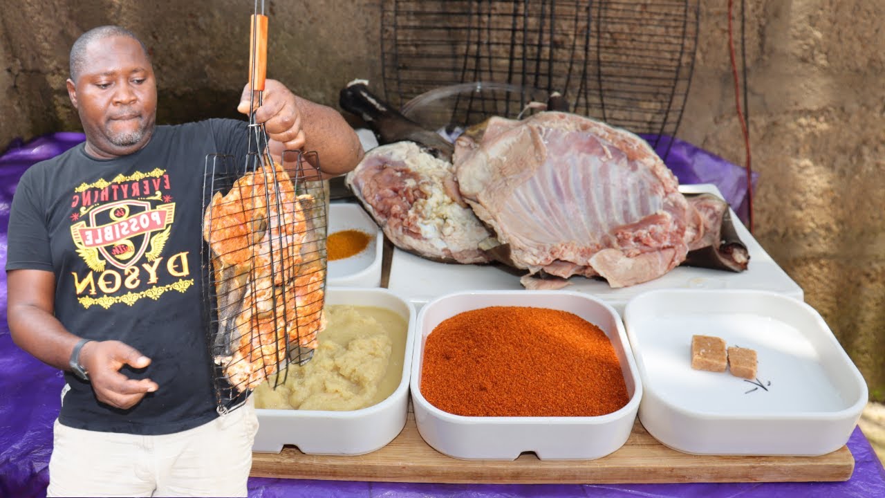 How I Preserved My Meat...Goat Roasting As A Pro Without Oven In Africa ...