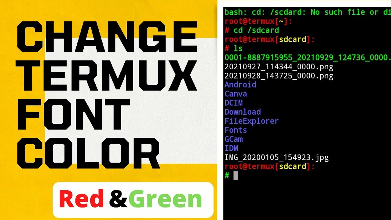 How to change termux text color. - YouTube