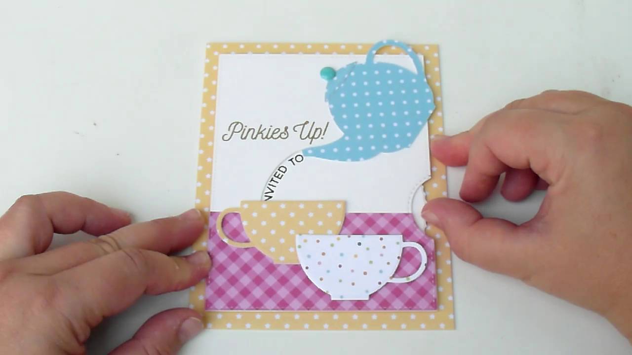 A rotating disc card with a teapot - YouTube