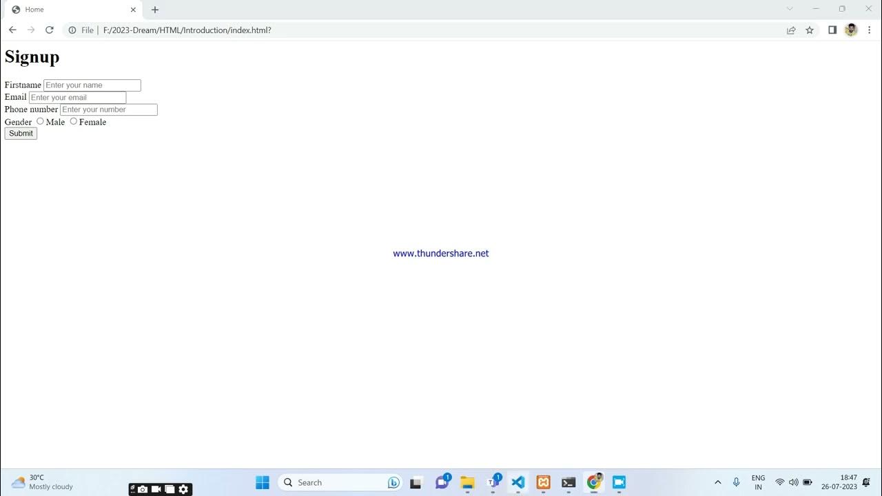 HTML input elements in Tamil - Part 4 - YouTube