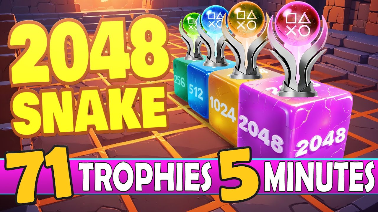 Easy Platinum With 71 Trophies - 2048 Snake Quick Trophy Guide - YouTube