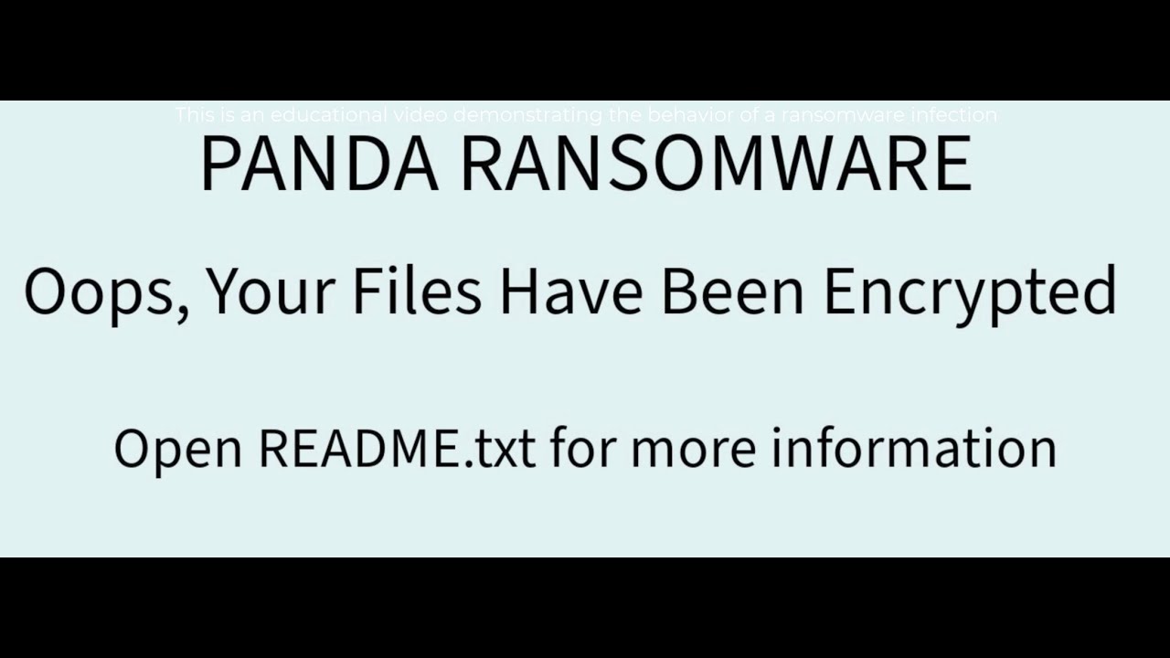PANDA ransomware (.panda virus) - how to remove? - YouTube