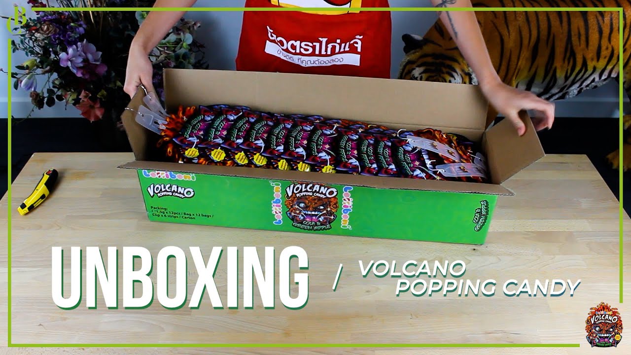 Volcano Sour Popping Candy - YouTube