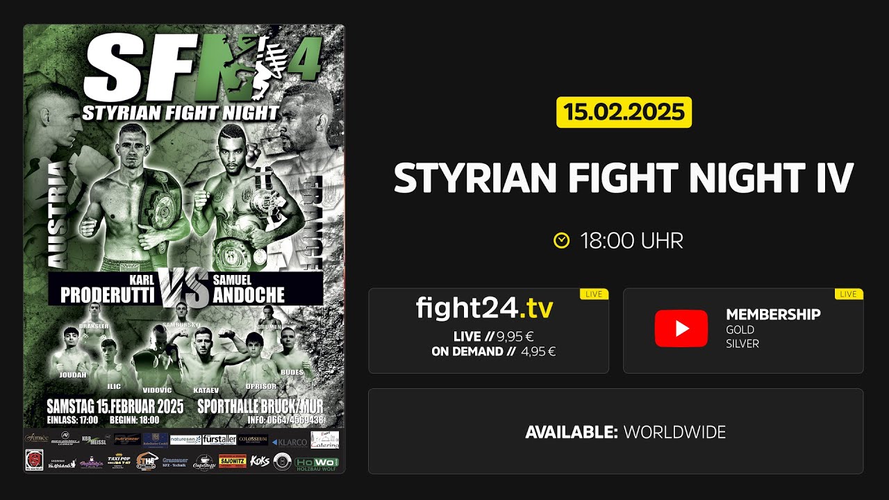 4. Styrian Fight Night: Livestream - YouTube