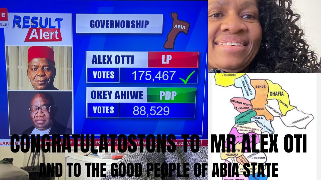 Congratulations to Chief Alex Oti and to the good people of Abia State ...