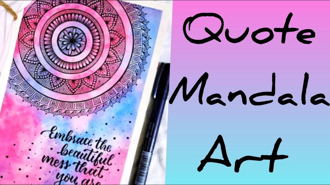 Mandala quote art||mandala art for beginners||motivational mandala ...