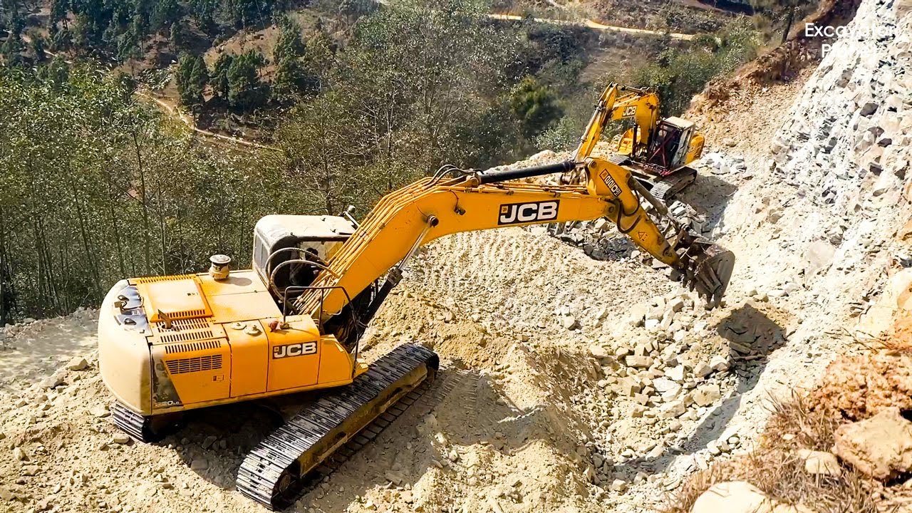 Perfect Excavator Operator Skill | Excavator Cutting Stones and ...