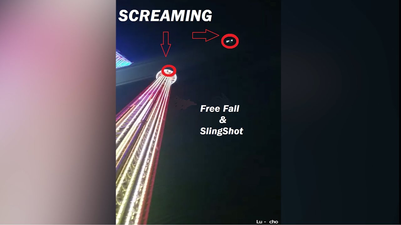 Orlando World's Tallest Free Fall off drop tower boys and girls screams ...