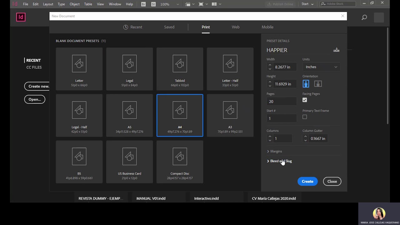 Creación de nuevo documento en InDesign - YouTube