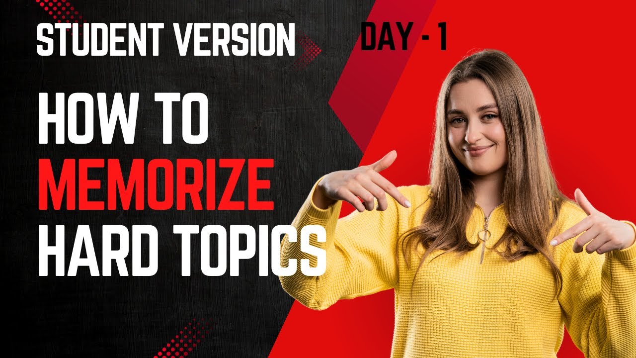 HOW TO MEMORIZE HARD CONCEPTS ll STUDENT VERSION ll DAY-1 - YouTube