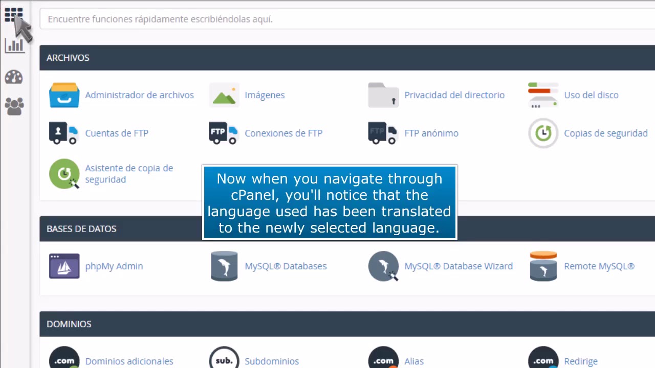 How to change the primary language in cPanel in Godaddy or Other one ...