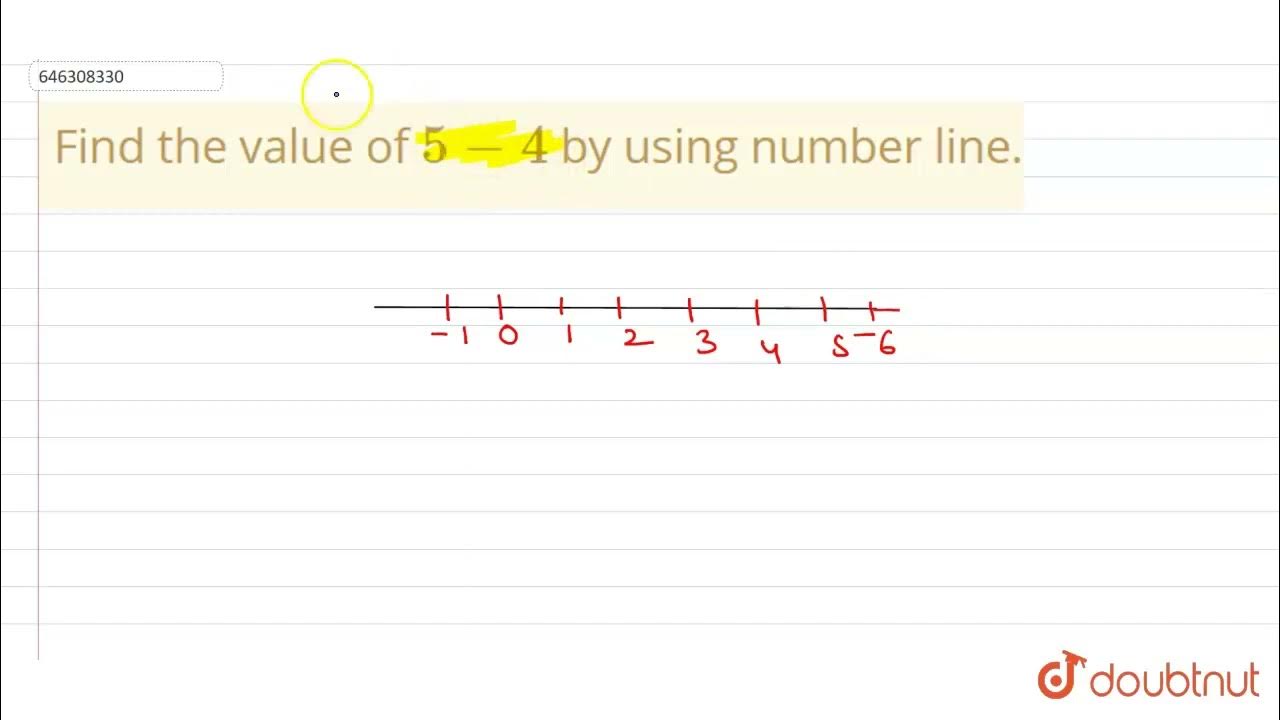 Find the value of 5-4 by using number line. | CLASS 6 | WHOLE NUMBERS ...