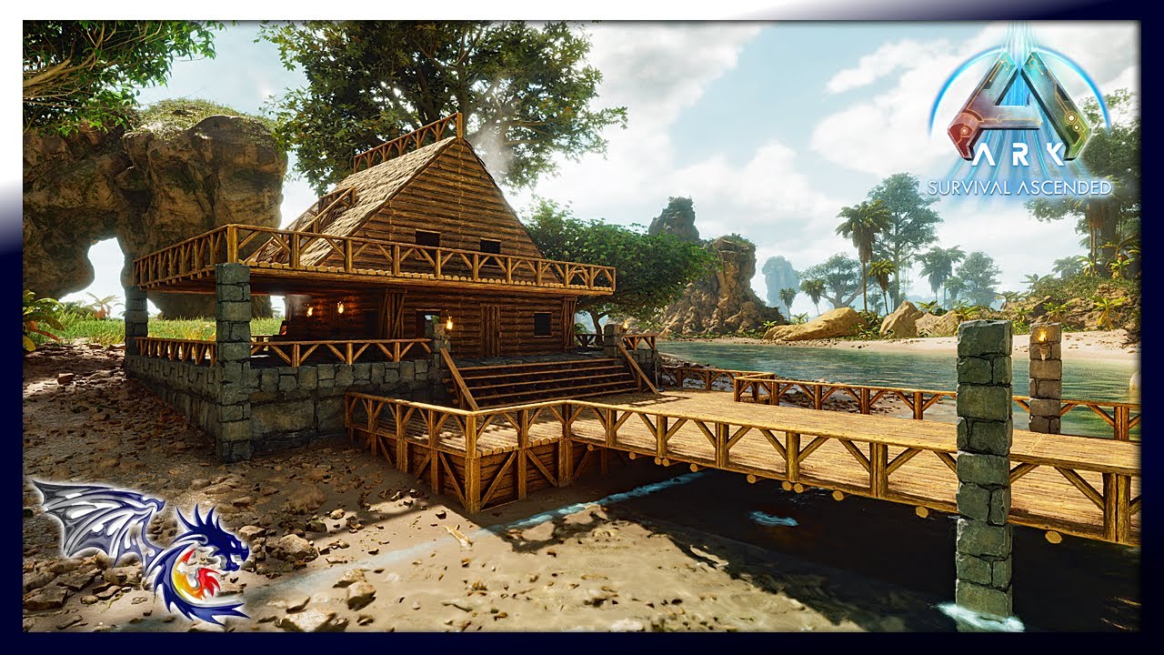 Our Cabin On The Beach | ARK: The Island Ascended #3 - YouTube