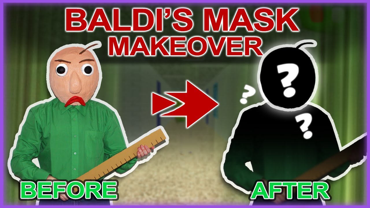Baldi Cosplay Mask gets a Makeover! (Baldi's Basics) - YouTube