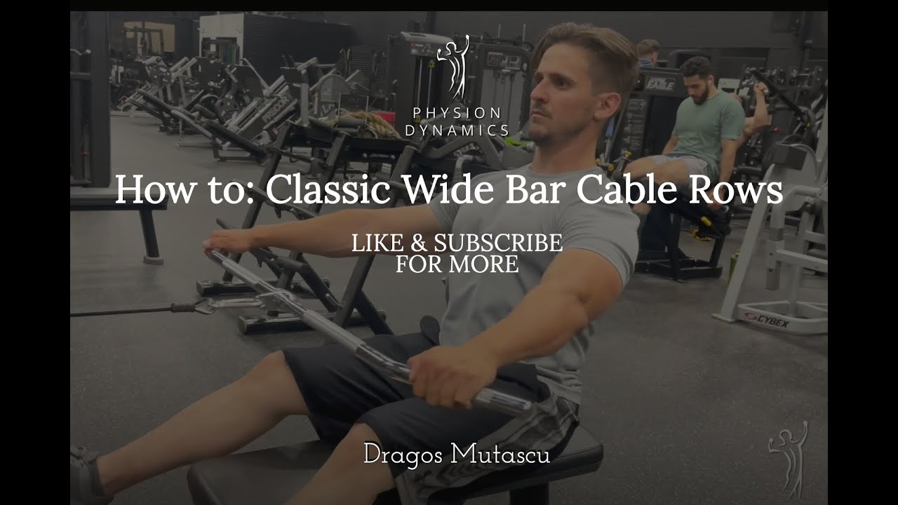 How to do Wide Bar Cable Rows #fitness #rows #workout - YouTube