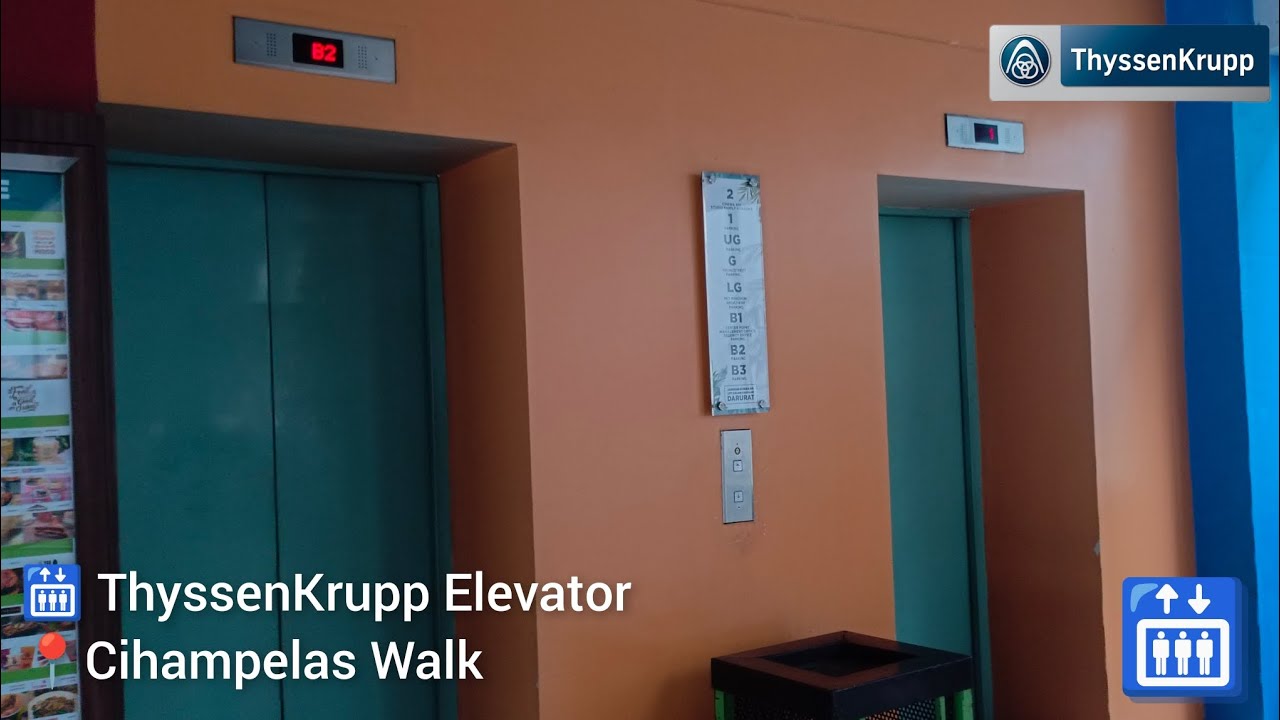 ThyssenKrupp Traction Elevator - Cihampelas Walk Ciwalk, Bandung - YouTube