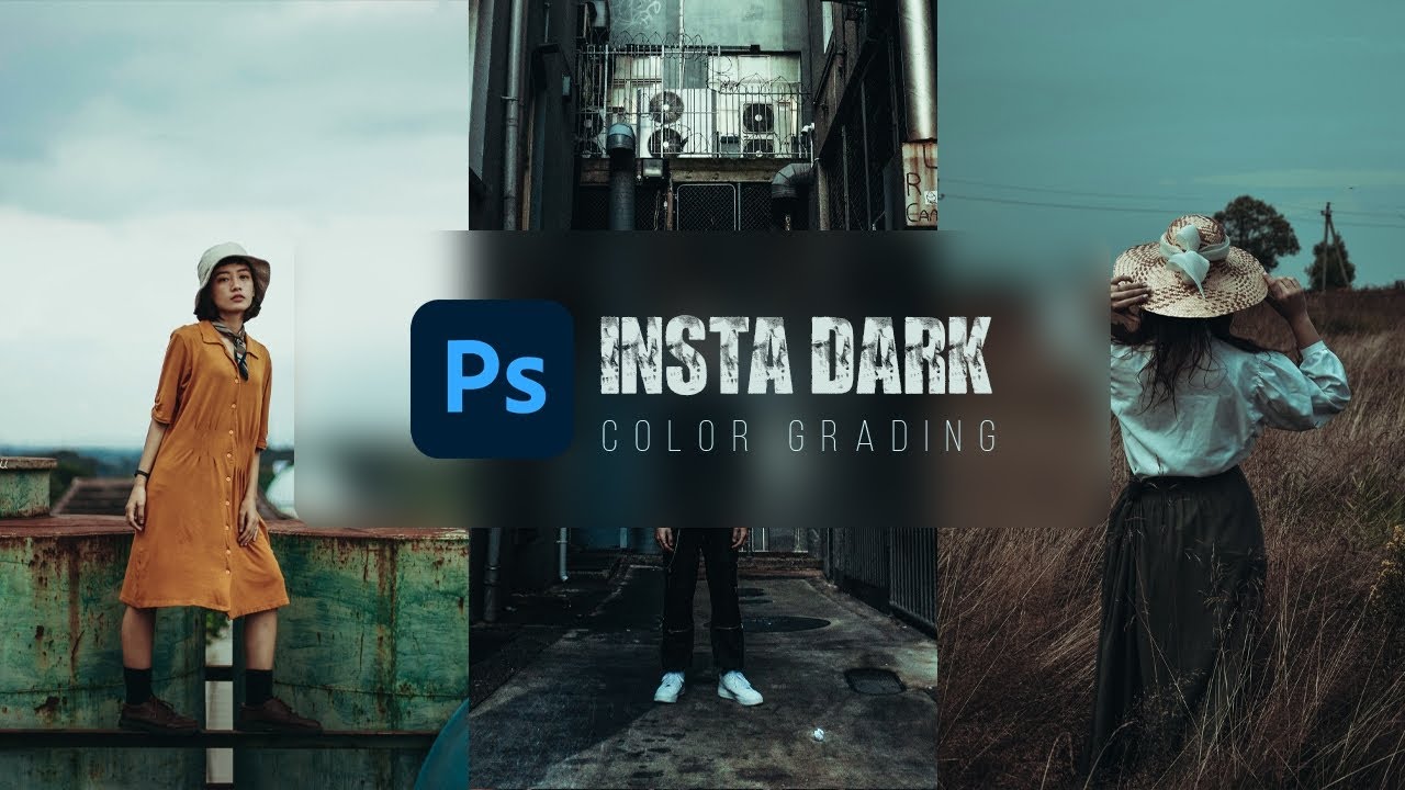 Insta Dark Color Grading | Photoshop Tutorial | Camera raw filter - YouTube