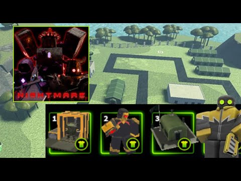 Roblox TDX Destroying Tower Battles Nightmare With Shock Trooper And War Machine (Tower Defense X)