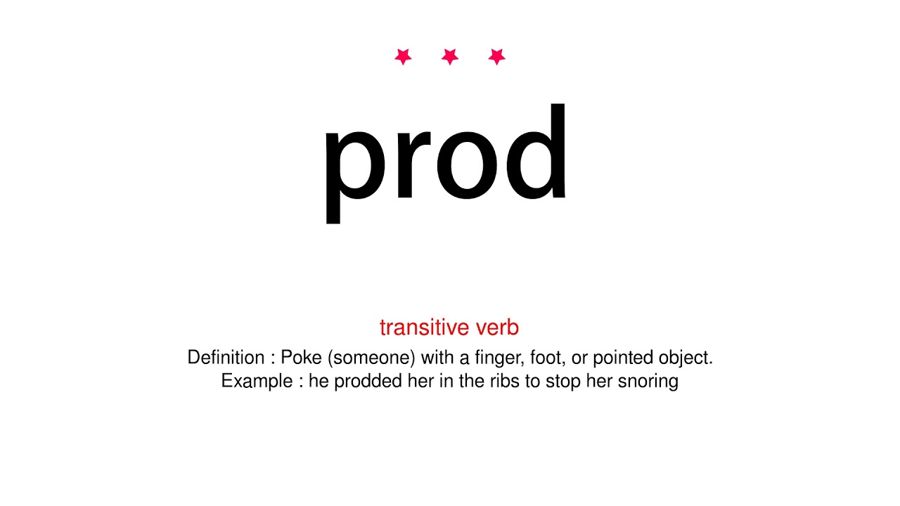 How to pronounce prod - Vocab Today - YouTube