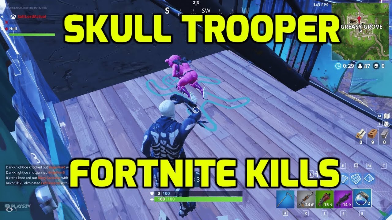 INSANE Skull Trooper FORTNITE KILLS!! - YouTube