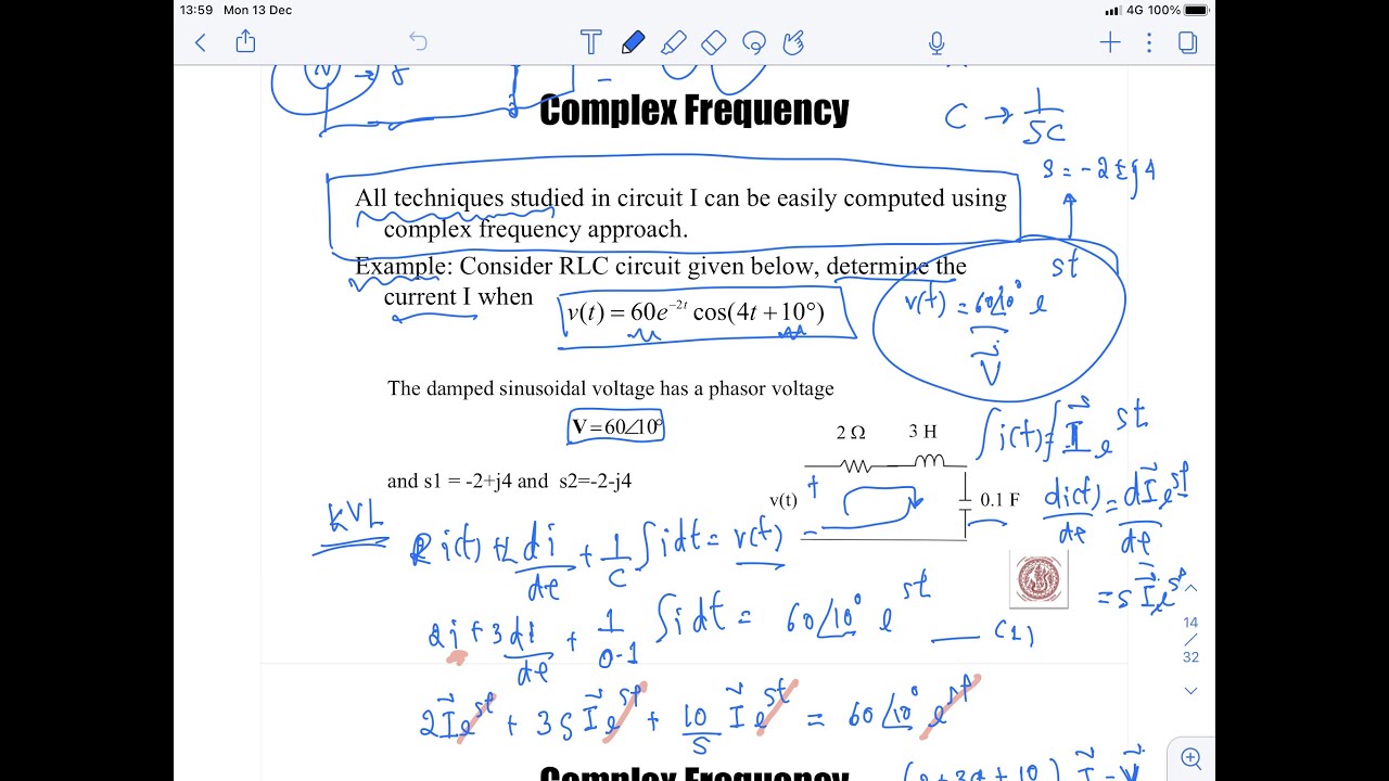 1.3 Circuit Analysis in Complex Frequency Domain (in Thai) - YouTube