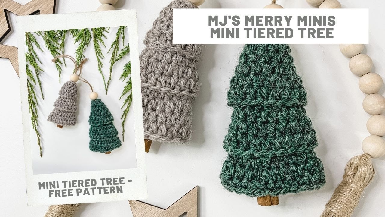 Mini Tiered Trees - Free Crochet Pattern - YouTube