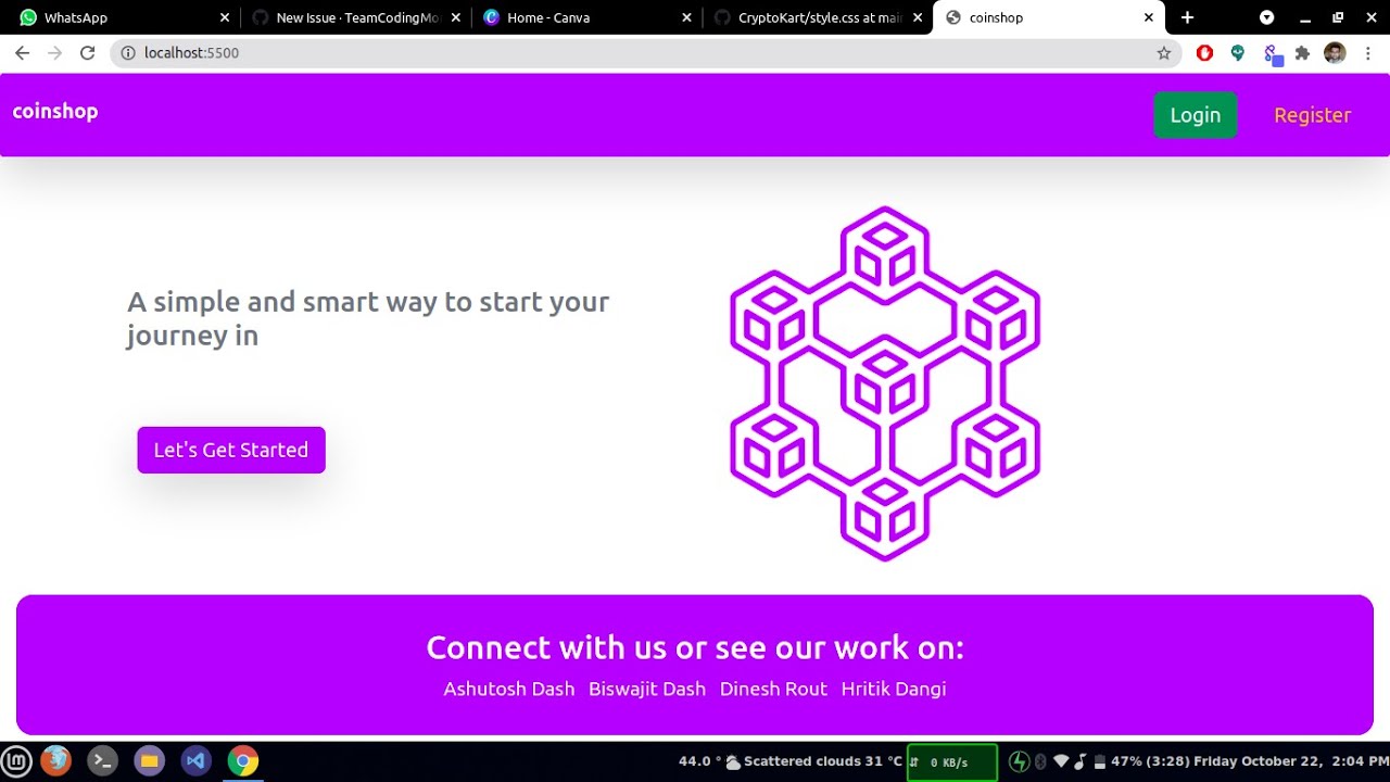 Hackthisfall Team Coding Monks Coinshop Youtube