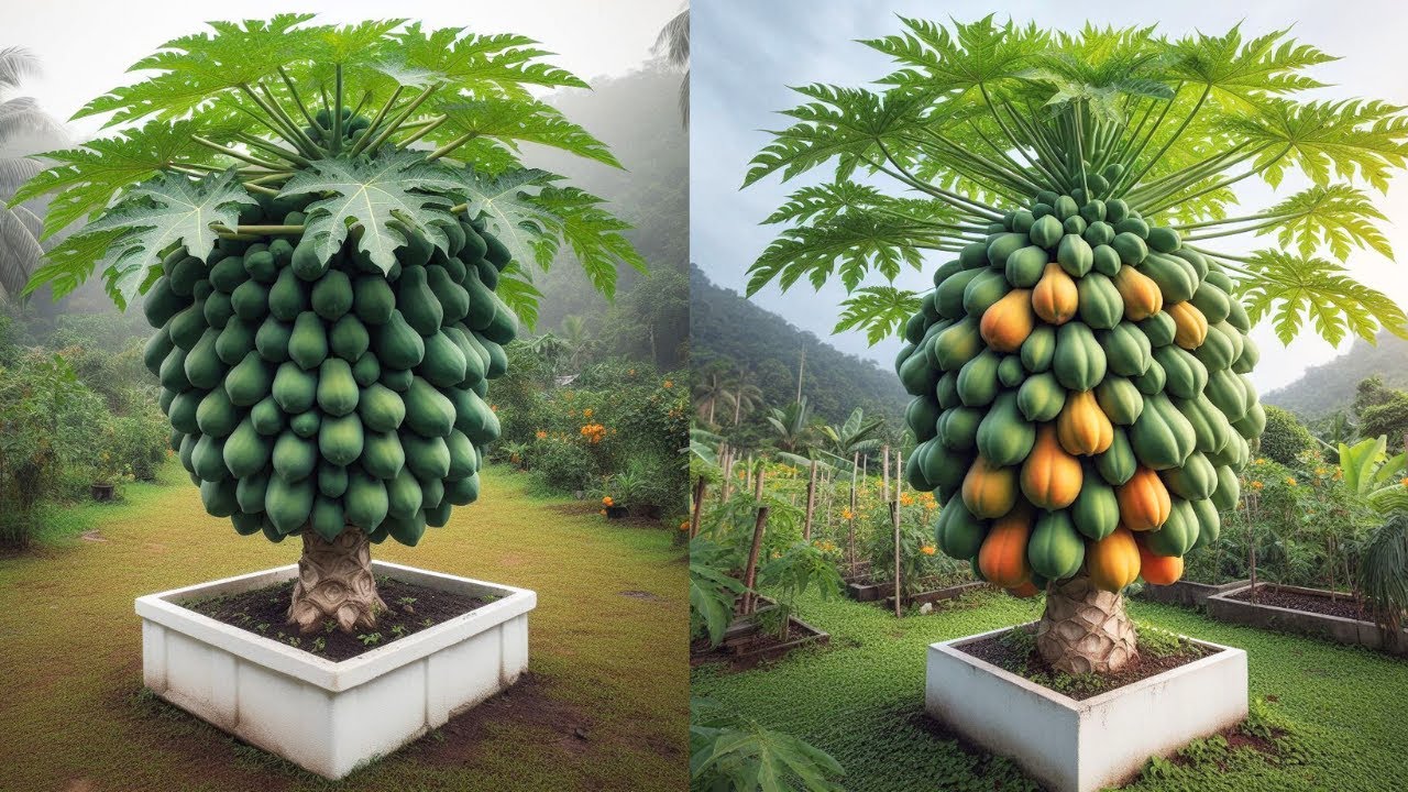 The best papaya breeding technique for fast growth - YouTube