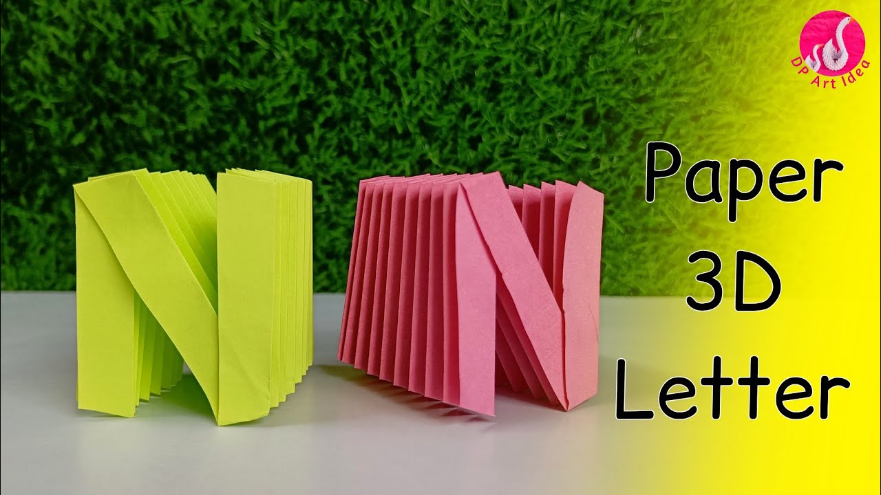 😱 (Day -6) 7 Day's Paper Craft Challenge|| DIY 3D Paper Letter || Paper ...
