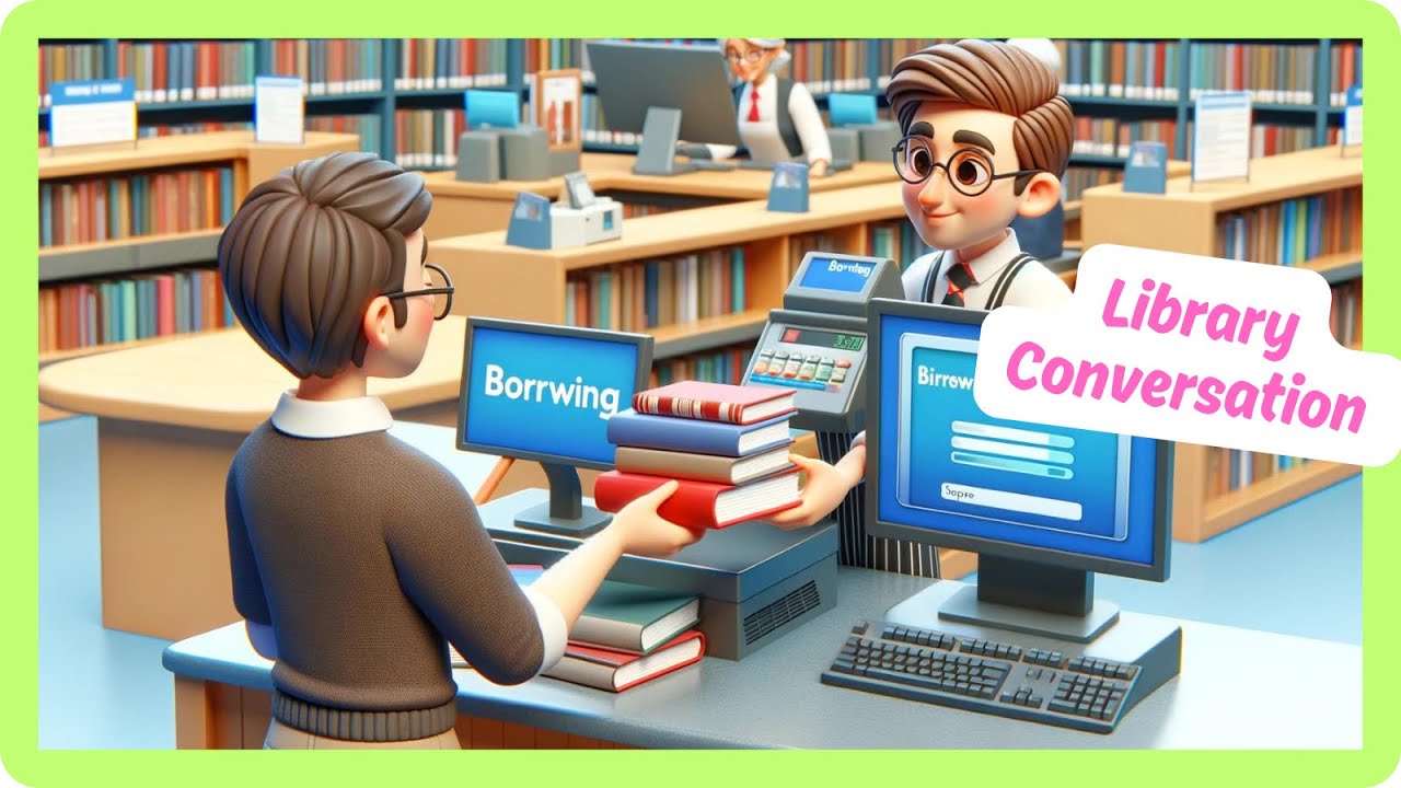 ⭐️ Daily English -12 || Library Conversation #englishlearning # ...