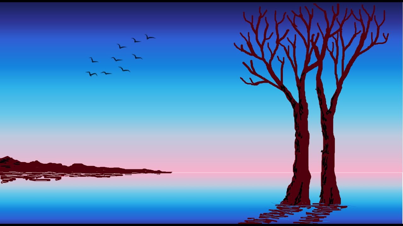 MS Paint Landscape Tutorial | MS Paint Tutorial | MS Paint 3D | Shilpi ...