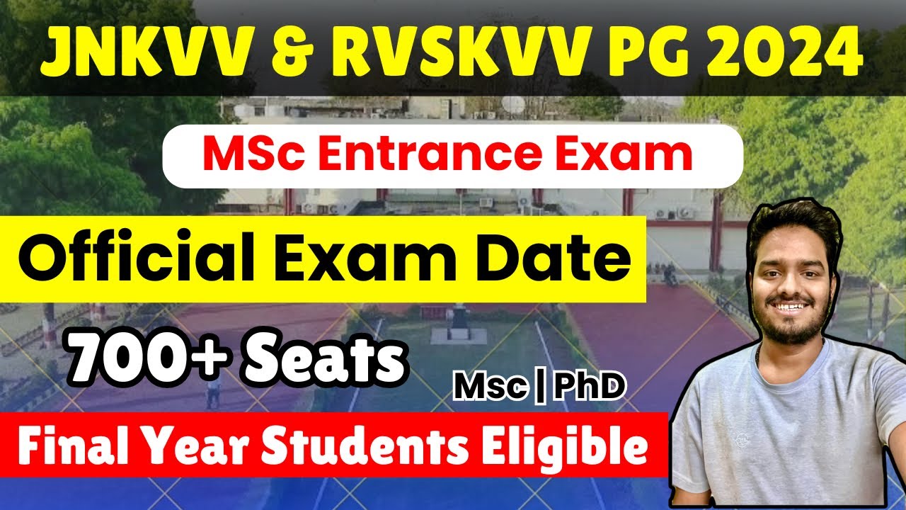 jnkvv rvskvv pg exam 2024 | jnkvv rvskvv joint entrance exam 2024 | MSc ...
