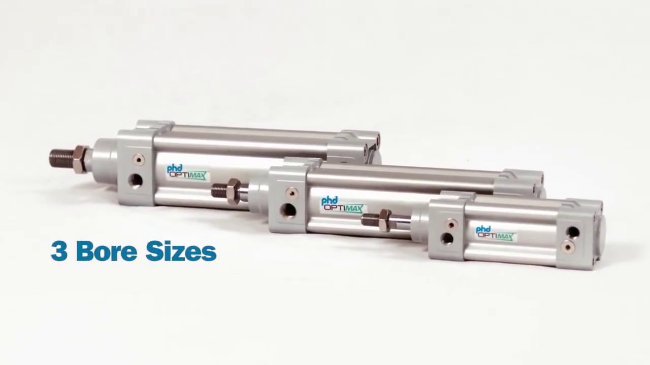 PHD Optimax ISO Air Cylinders & Pneumatic Linear Slides - YouTube