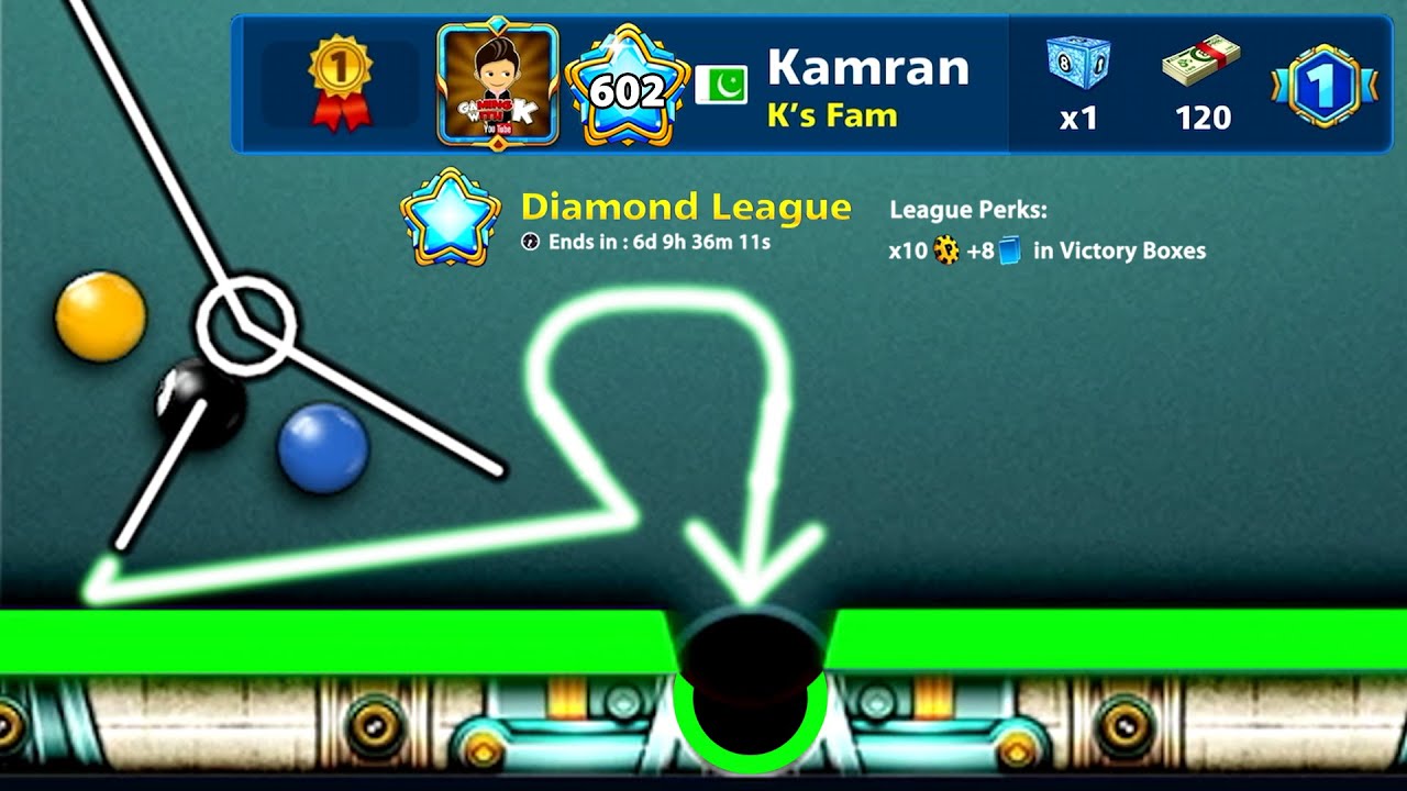8 Ball Pool - Top#1 in Diamond League Free 120 Cash and Legendary Box ...
