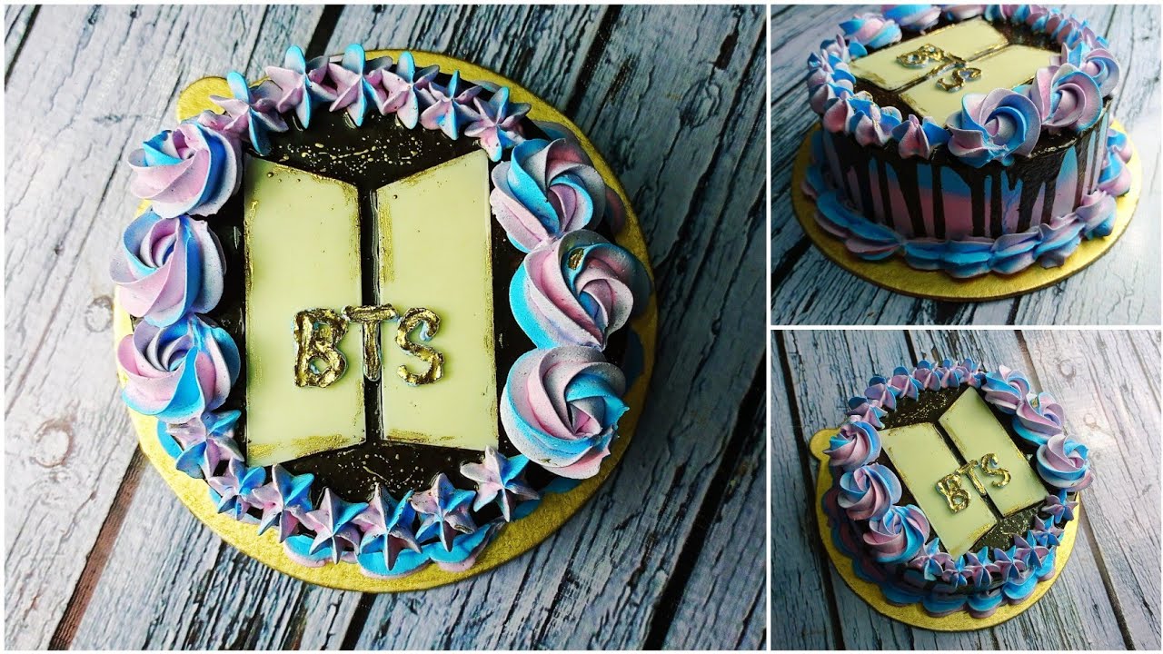 BTS Theme Cake | সবচেয়ে সহজ BTS থিম কেক | How to Make BTS Theme Cake ...
