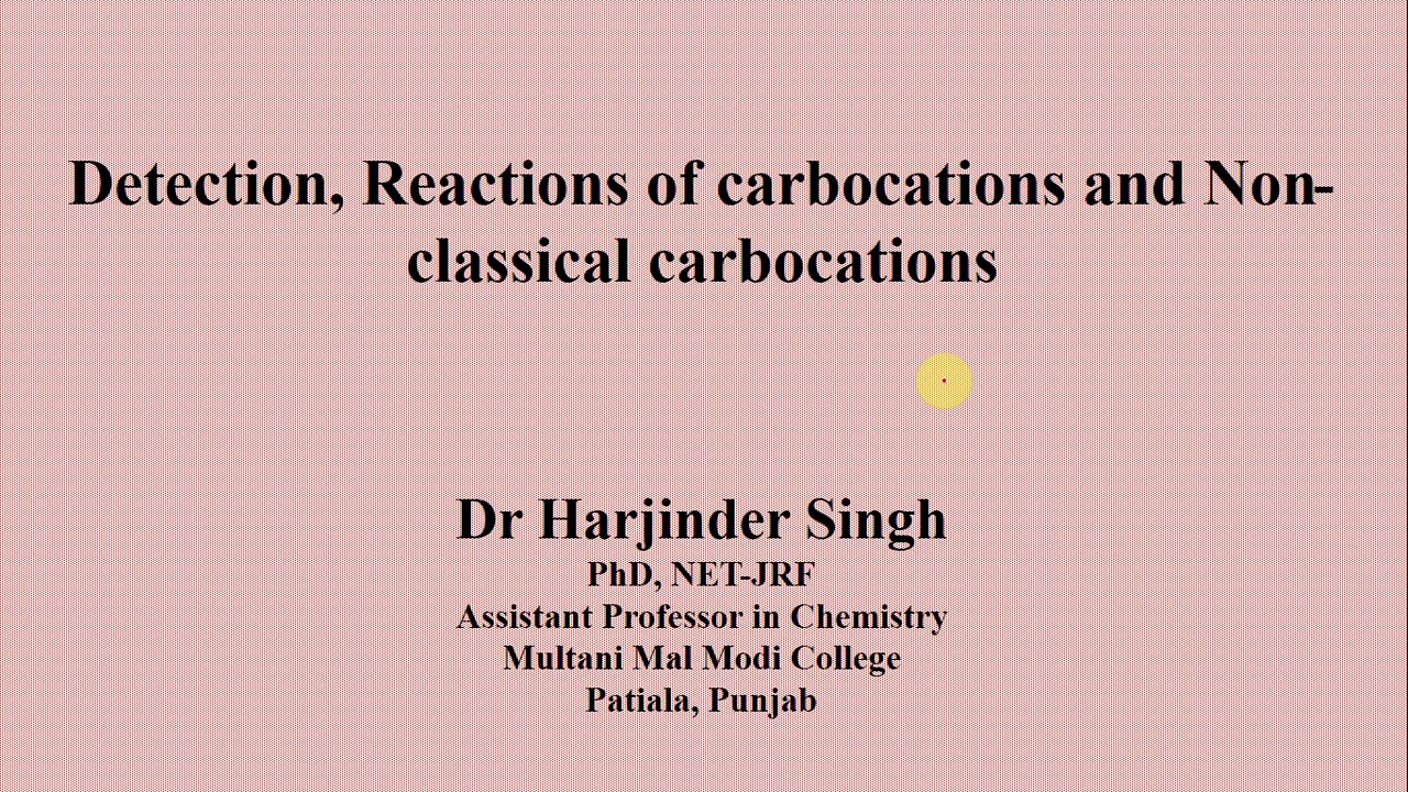 Detection reactions of carbocations and non classical carbocations - YouTube