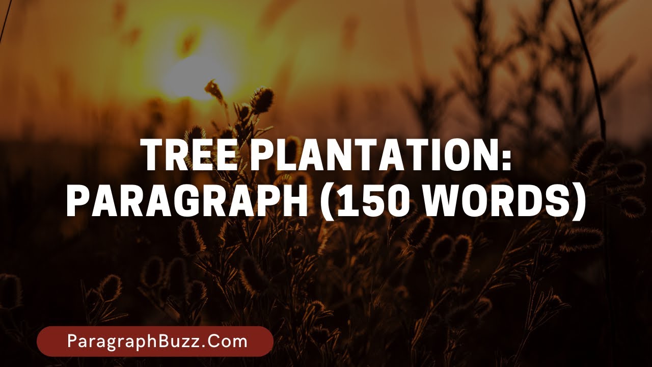 Tree Plantation: Paragraph (150 Words) - YouTube