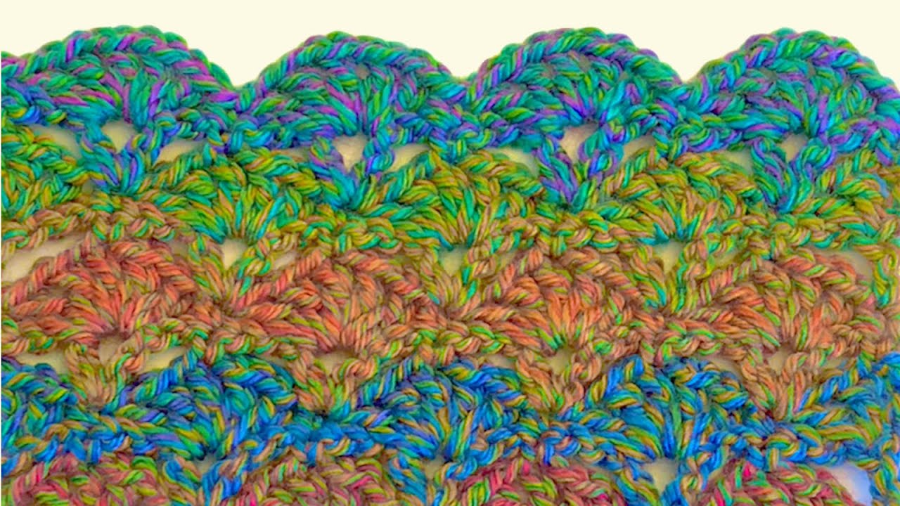 Peacock Eye Open Shell Crochet Stitch Tutorial - YouTube