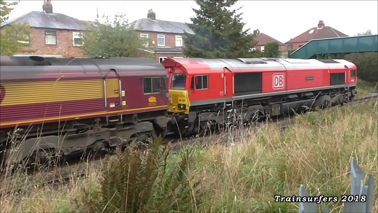 DB Cargo Class 66 No's. 66119 & 66035 on 6M77 Opencast Colly - Earles ...