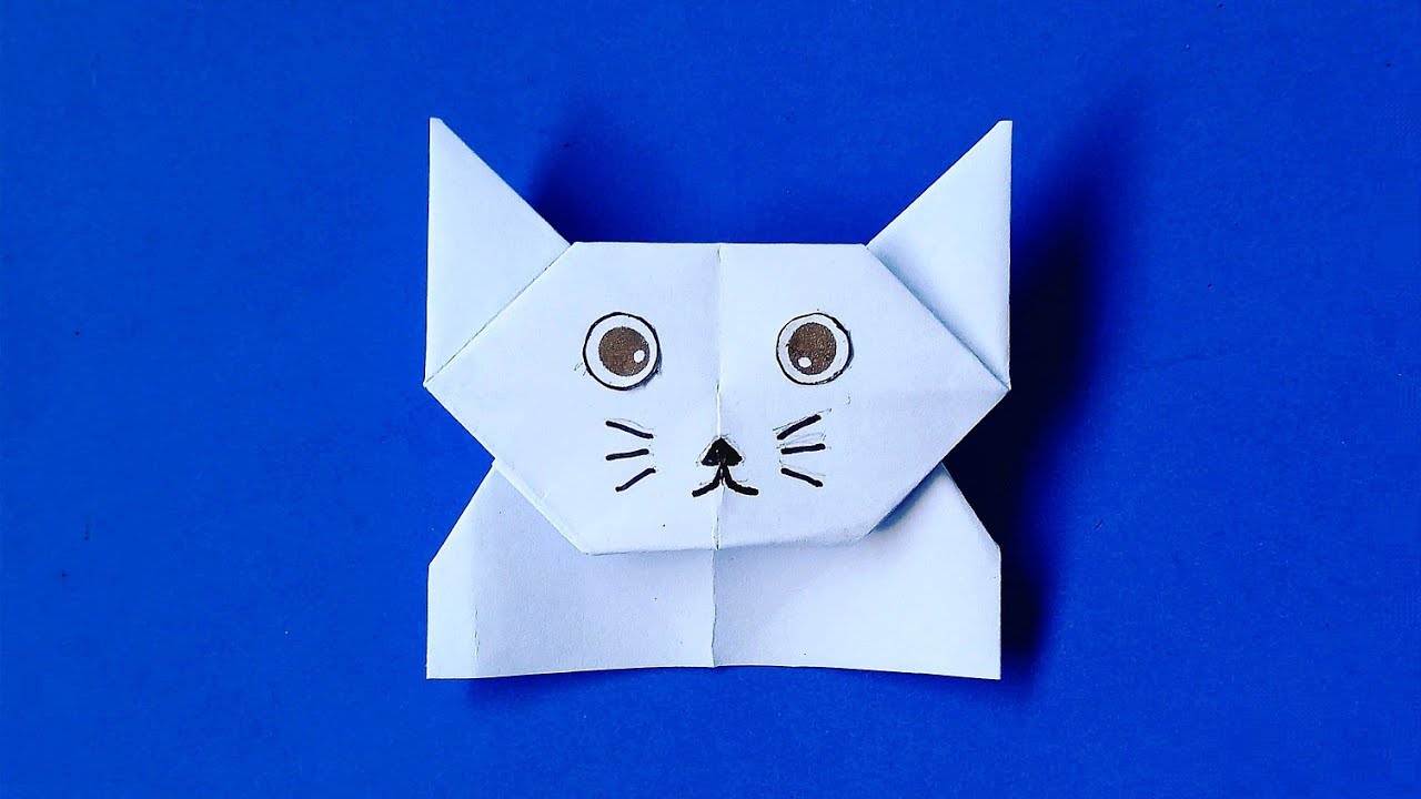 Origami cat - Cara membuat kucing lucu dari kertas - YouTube