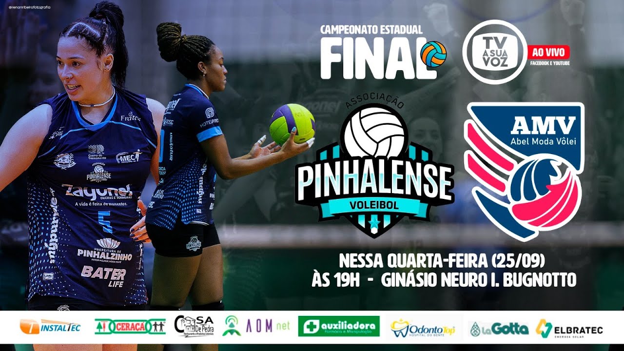 PINHALENSE X AMV BRUSQUE - FINAL ESTADUAL VOLEIBOL FEMININO (JOGO 1 ...