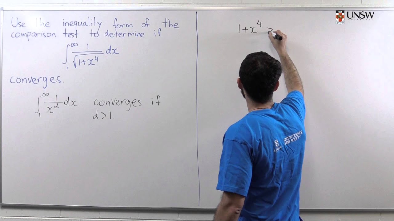 Convergence of Integrals with the Comparison Test (Ch8 Pr22a) - YouTube