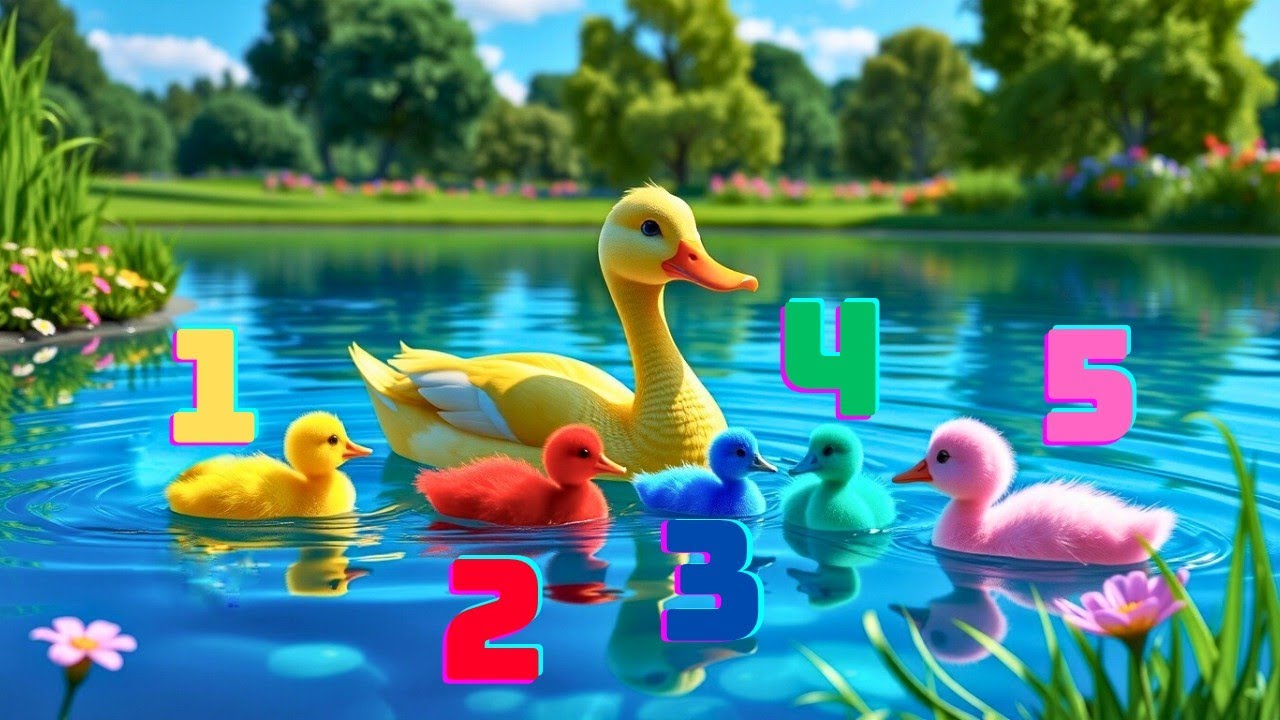Colorful Little Ducks | Learn Colors with Cute Ducklings - YouTube