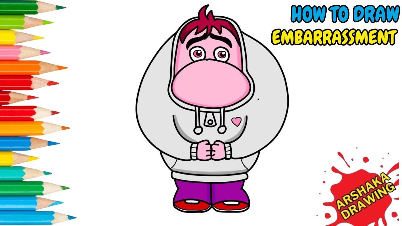 How to Draw Embarrassment from Pixar Inside Out 2 VERY EASY to FOLLOW ...