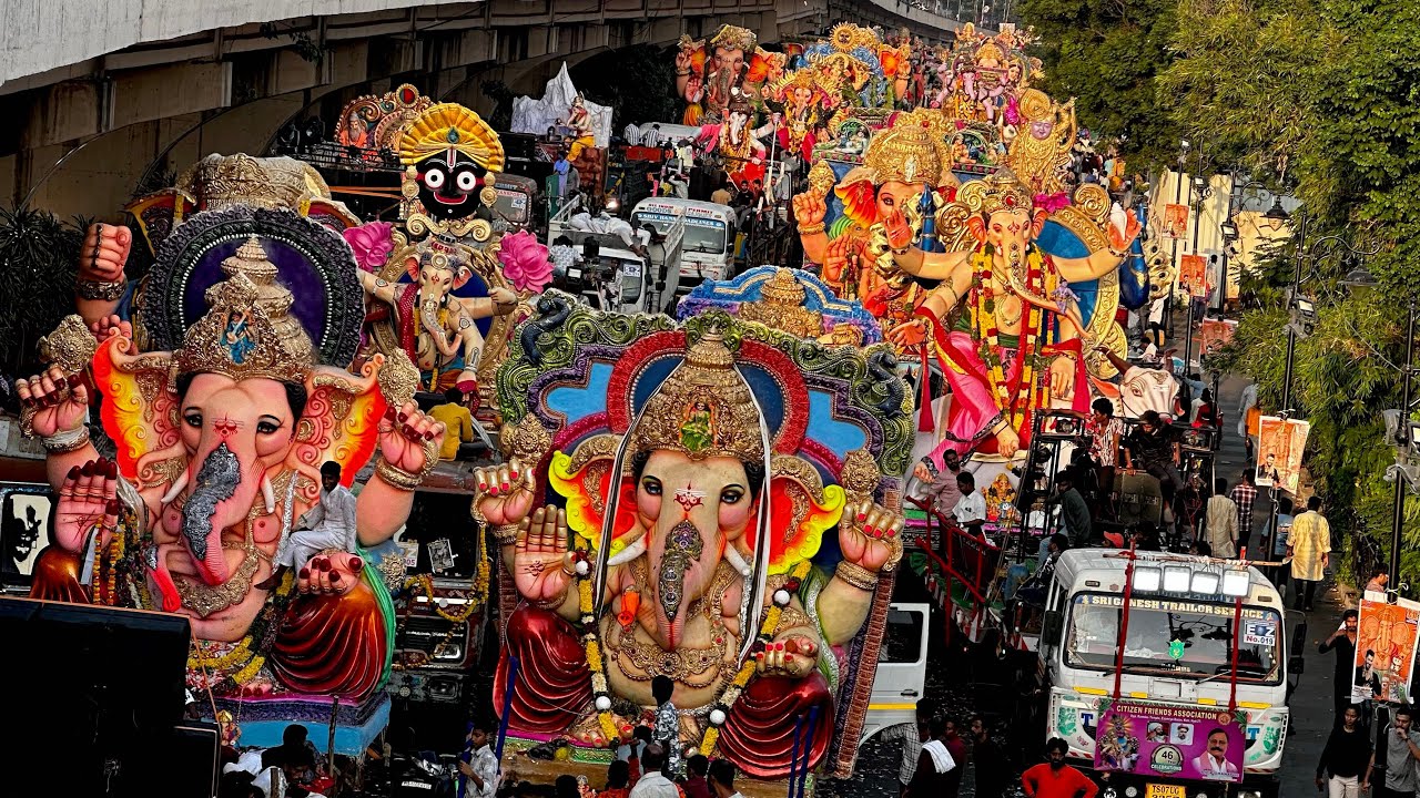 Ganesh Nimajjanam Shobha Yatra 2024 | Tank Bund ganesh Visarjan 2024 ...