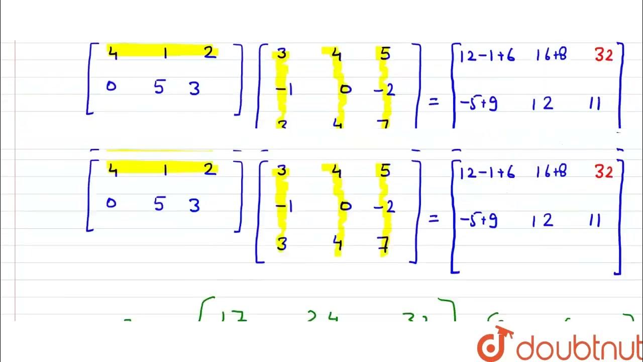 If [(4 ,1, 2),(0, 5, 3)][(3,4,5),(-1,0,-2),(3,4,7)]=[(8x+3y,6z,32),(4 ...