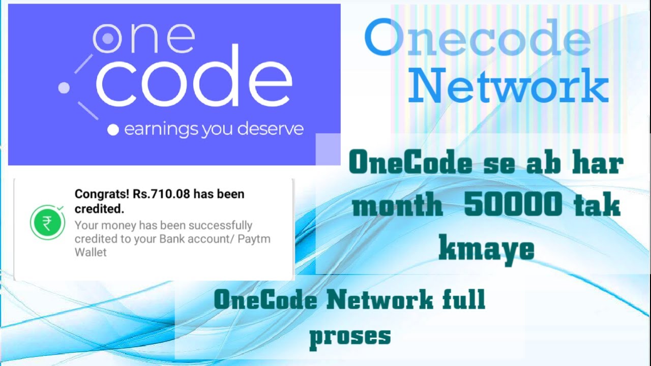OneCode Online Earning App ! Earn Money Online With OneCode ! Best ...