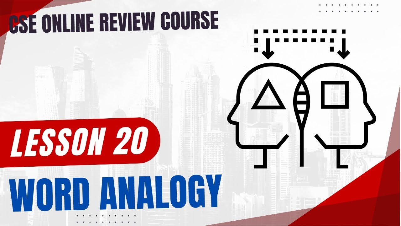 Lesson 20 - Word Analogy Tips and Tricks - YouTube