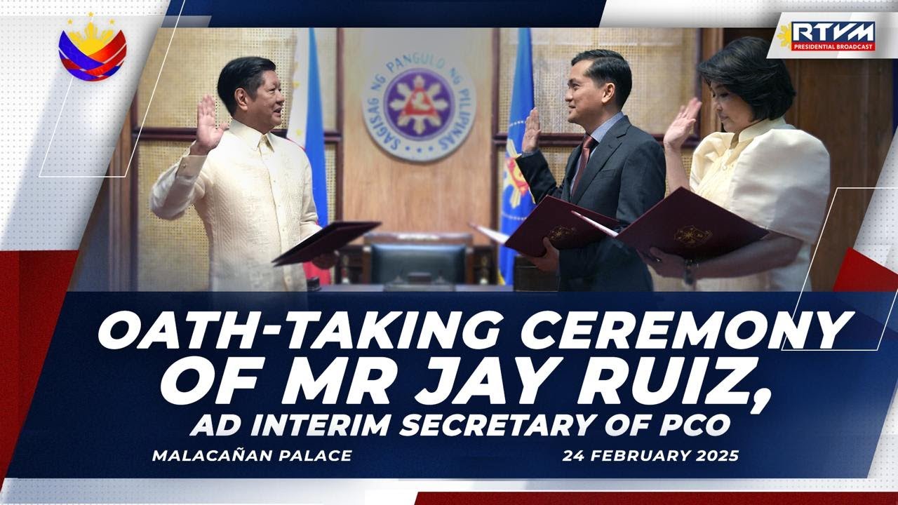 Oath-taking Ceremony of Mr. Jay Ruiz, ad interim Secretary of the ...